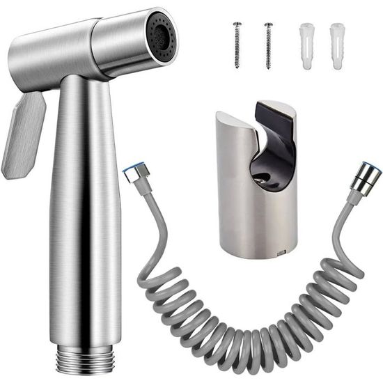 Ensemble 3 Pièces Douchette Wc Avect Support Et Flexible, Kit Douchette ...