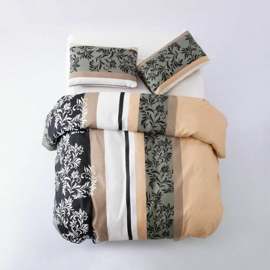 Ensemble de housse de couette imprimée à double couture Jeremy Quilt ...