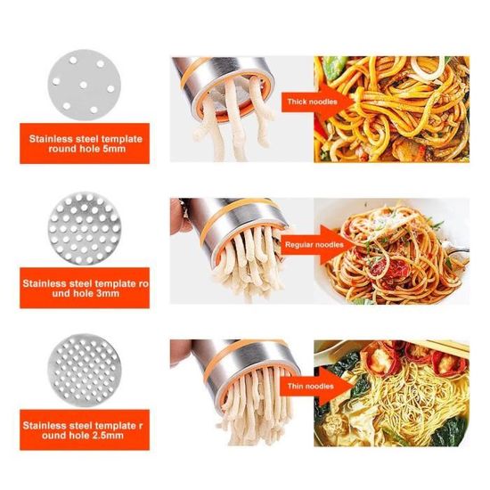 Fdit Nouveau Machine à Pâtes en Acier Inoxydable - Facile à Utiliser, 7 ...