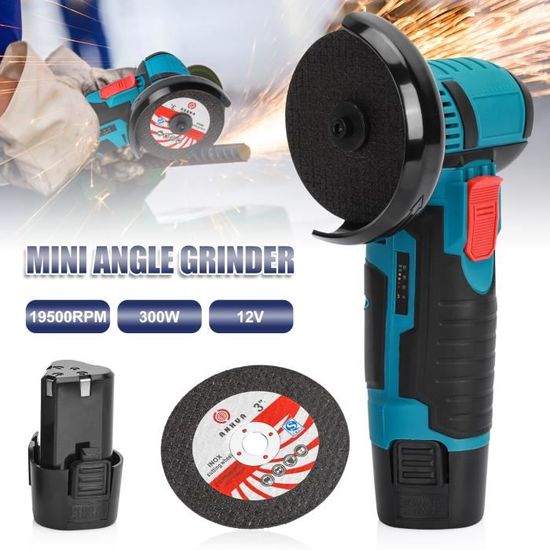 MINI Meuleuse d'angle sans fil--Diamètre de coupe 100 mm12V 2000mAh ...