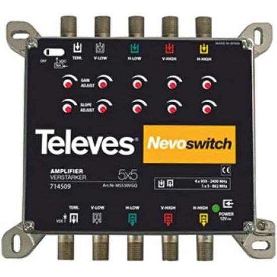Commutateur - TELEVES - Nivoswitch x 5 - -25 dB - Signal configurable ...