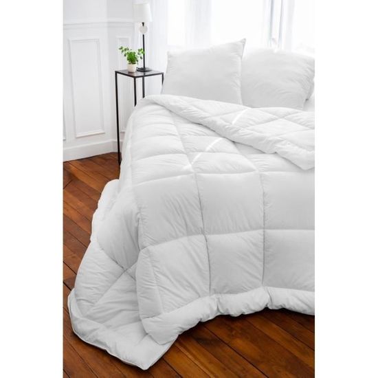 Couette Castor été en percale fibre creuse siliconée 240x260 - Toison d ...