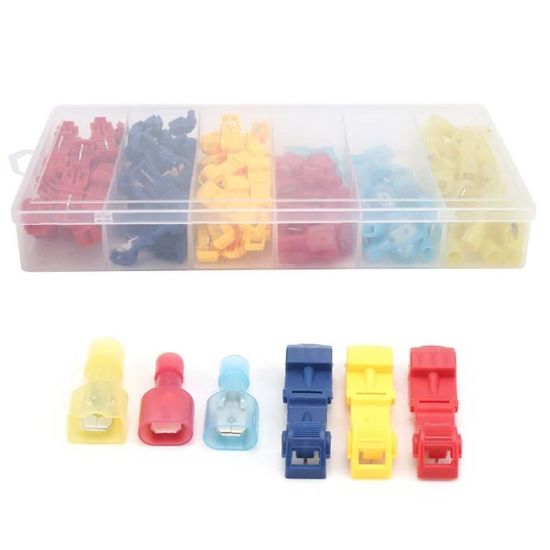 Connecteur de câble électrique à connexion rapide en forme de T - YOSOO - 120PCS - Blanc - Jaune ...