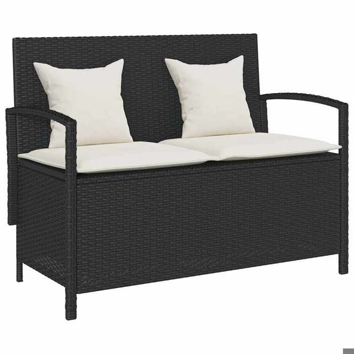 BONNE Banc de patio/ Banc de rangement de jardin avec coussin - MVS ...