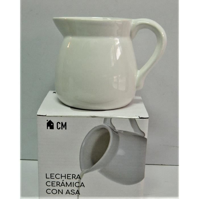 Crémier, Pot à Lait, pichet Céramique Porcelaine, Blanc 10 x 9 cm ...