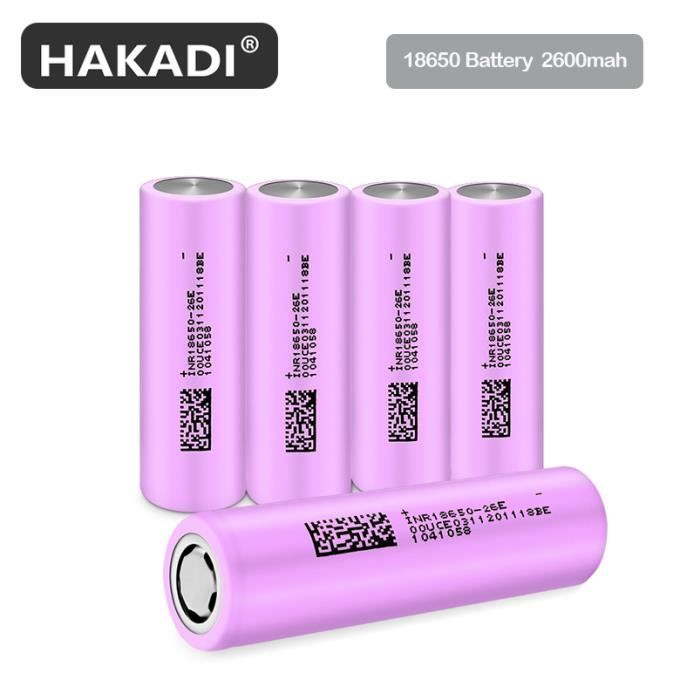 3.7V 20 PIÈCES 2600mah-Batterie Lithium-ion Rechargeable 18650 3.7v 2600mah, 100% Originale ...
