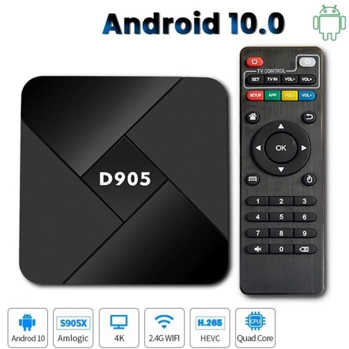 4G 32G - Bouche UE - Boîtier Smart TV Android 10.0 D905, processeur ...