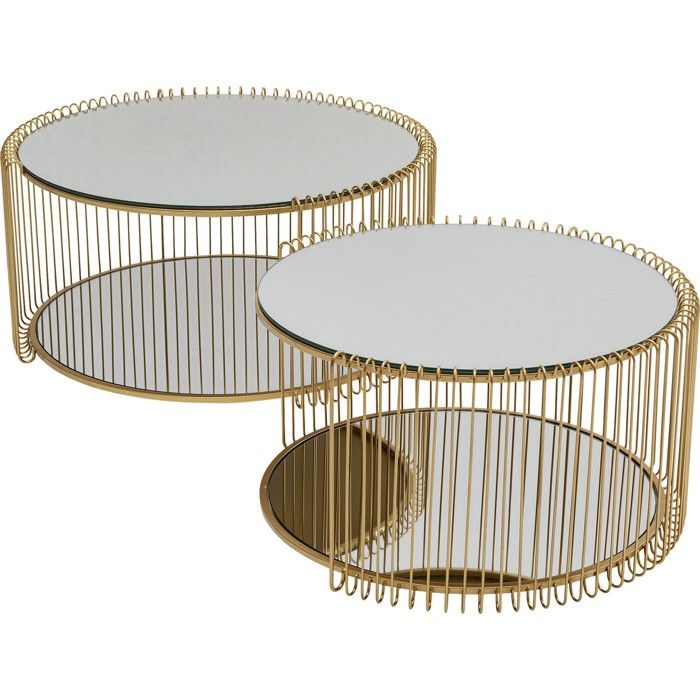 Tables basses Wire Double laiton set de 2 Kare Design - Cdiscount Maison