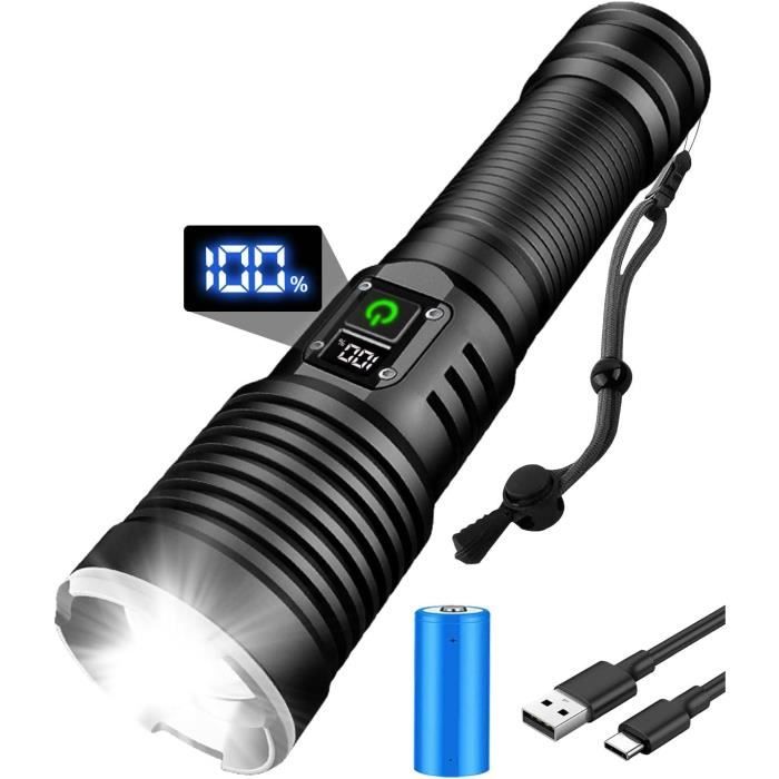 Maxesla Lampe Torche LED Rechargeable, 20000 Lumens Lampe de Poche ...