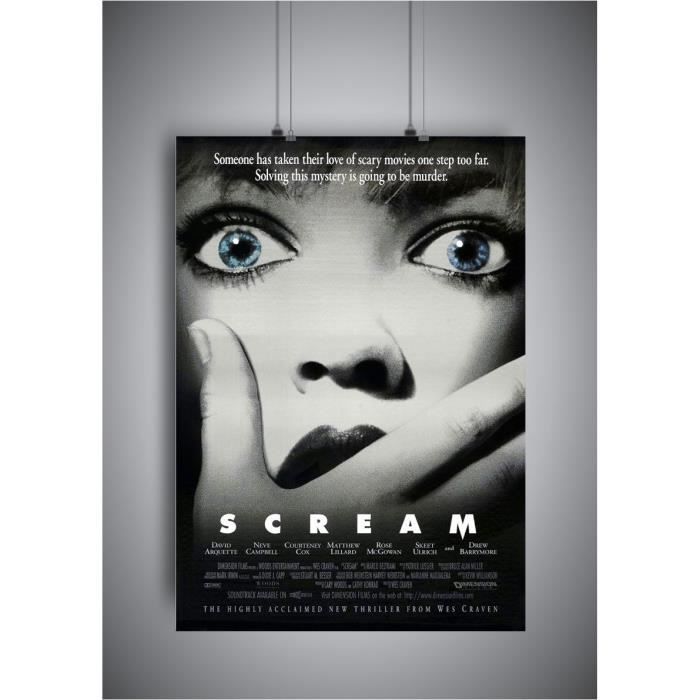 Poster affiche SCREAM Original Classic 90s Movie - A4 (21x29,7cm ...