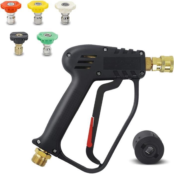 Pistolet de Lavage Haute Pression, 4000 PSI, Interface M22 (14 mm) et Interface Rapide Karcher ...