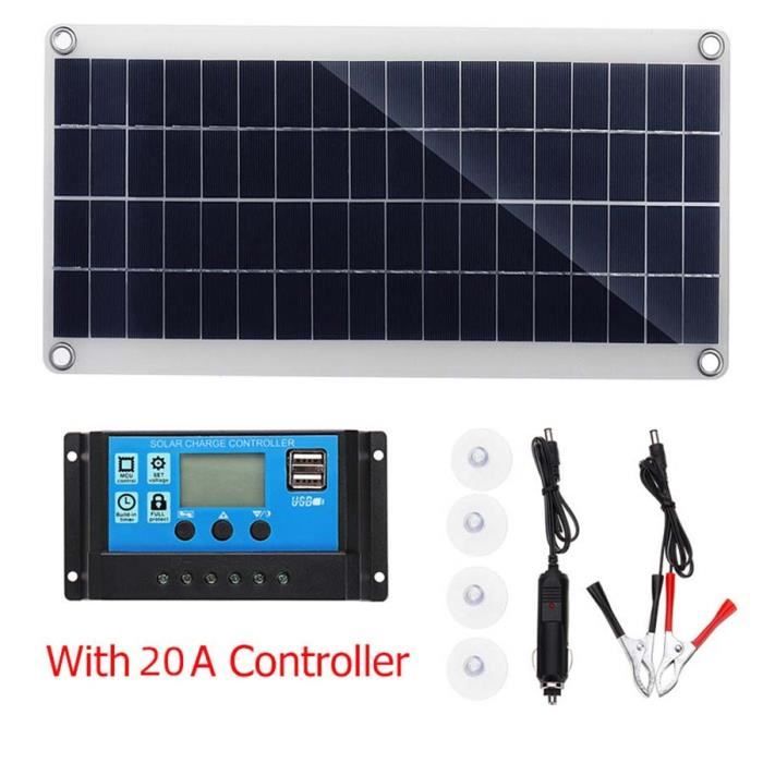 Panneau solaire,Kit de panneaux solaires 300W 12V USB,étanche,pour téléphone,camping-Car,MP3 PAD ...