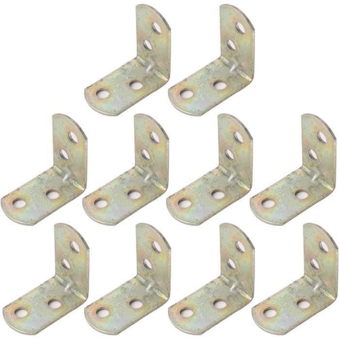 10Pcs Equerre D'Angle Droit Équerre De Fixation Plaque Assemblage ...