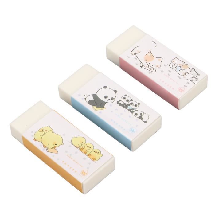 Cikonielf Gomme Crayon 3 Pcs Crayon Gomme Texture Douce Blanc Mini Art ...