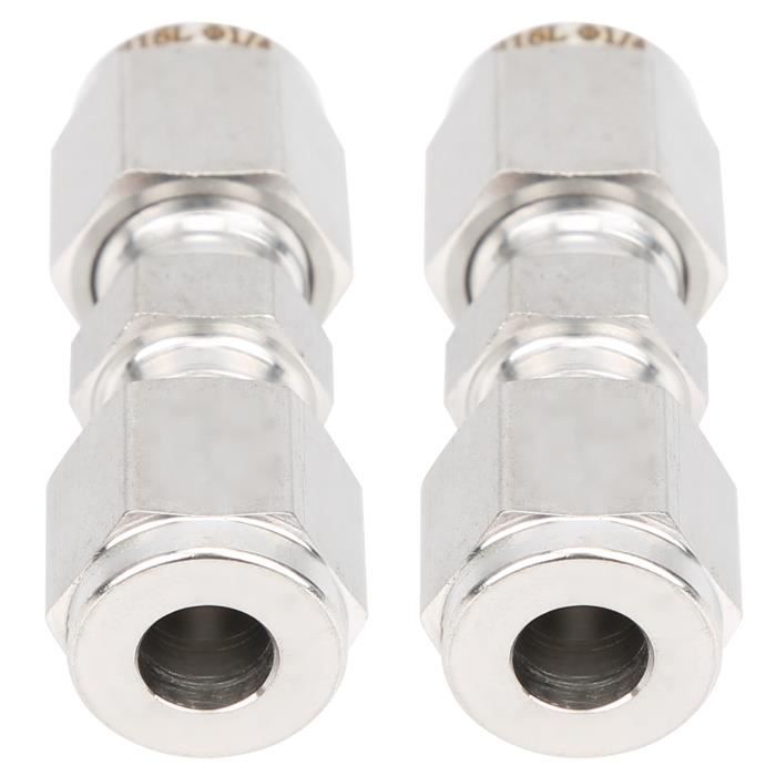 Raccord à compression en acier inoxydable - EJ.LIFE - 1/8 - 2 pièces - Haute pression ...