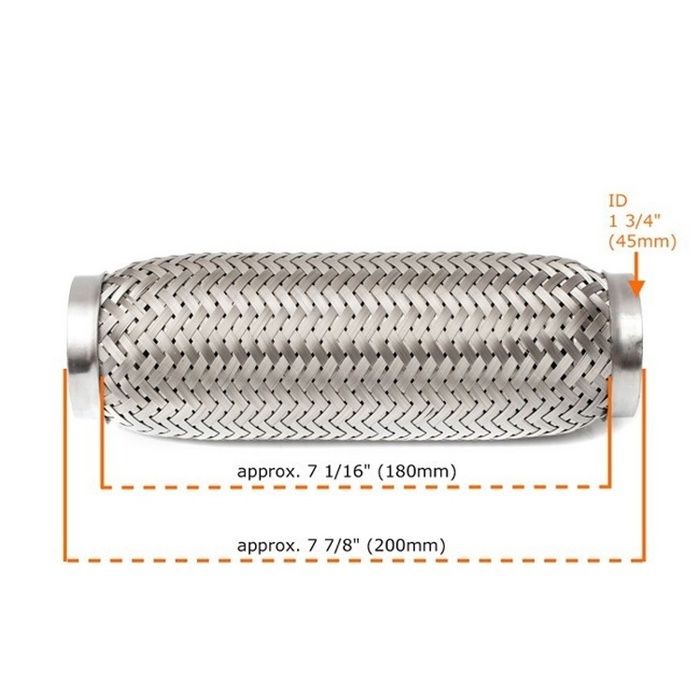 Flexible Tuyau D'échappement Flex Tube Tresse Inoxydable Ø 45 mm / L ...