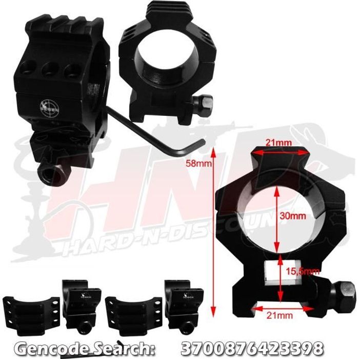 Système de Montage pour Lunette de Visée et Red Dots Diamètre 30mm ...