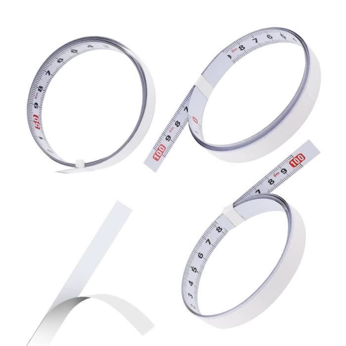 Zjrung 3 Pièces Metre Ruban Adhesif Acier Au Carbone Ruban À Mesurer ...