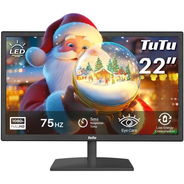 Écran PC - TUTU - 21,5 Pouces - Full HD 1920x1080 - 75Hz - Protection ...