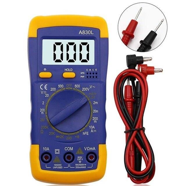 Multimetre,A830L Yellow blue--Multimètre numérique LCD A830L, testeur ...