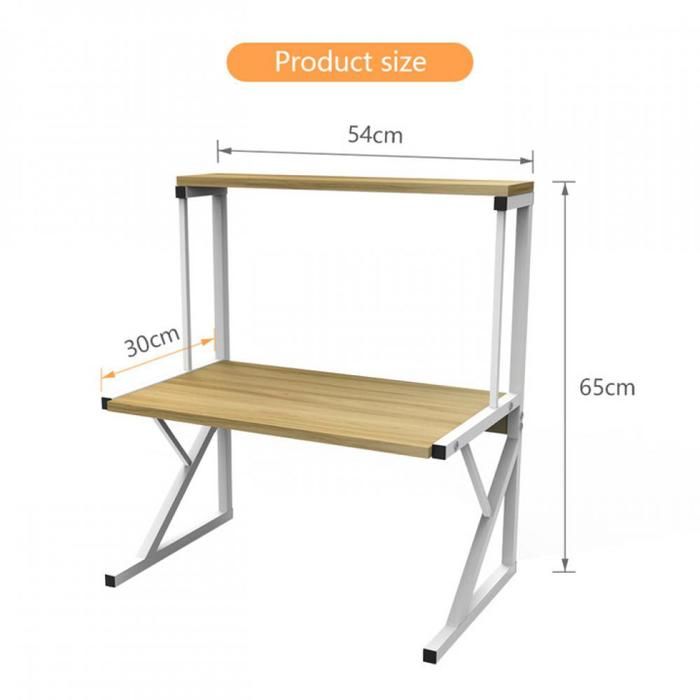 Support pour four à micro-ondes - 65*54*30cm- Etagère de cuisine double ...