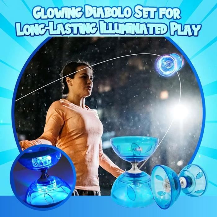 Diabolo LED avec système de triple roulement à billes-Kit de jonglerie ...