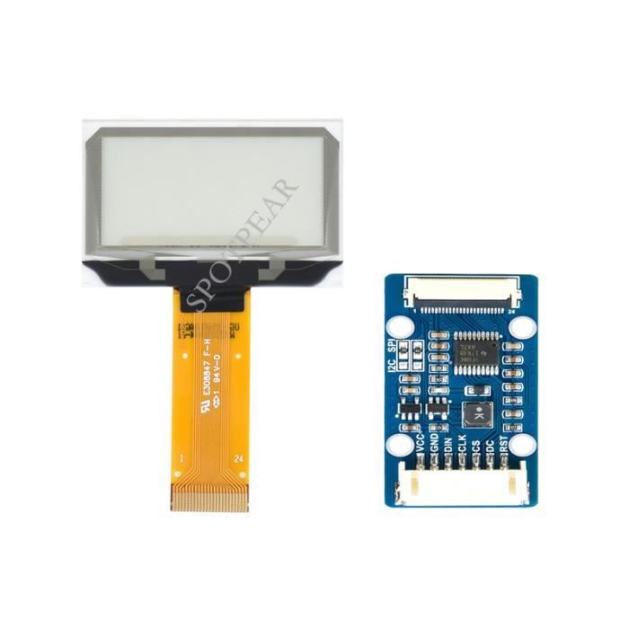 Interface Spi-i2c Pour Arduino Raspberry Pi Stm32, Écran Oled Bleu Transparent De 1.51 Pouces ...