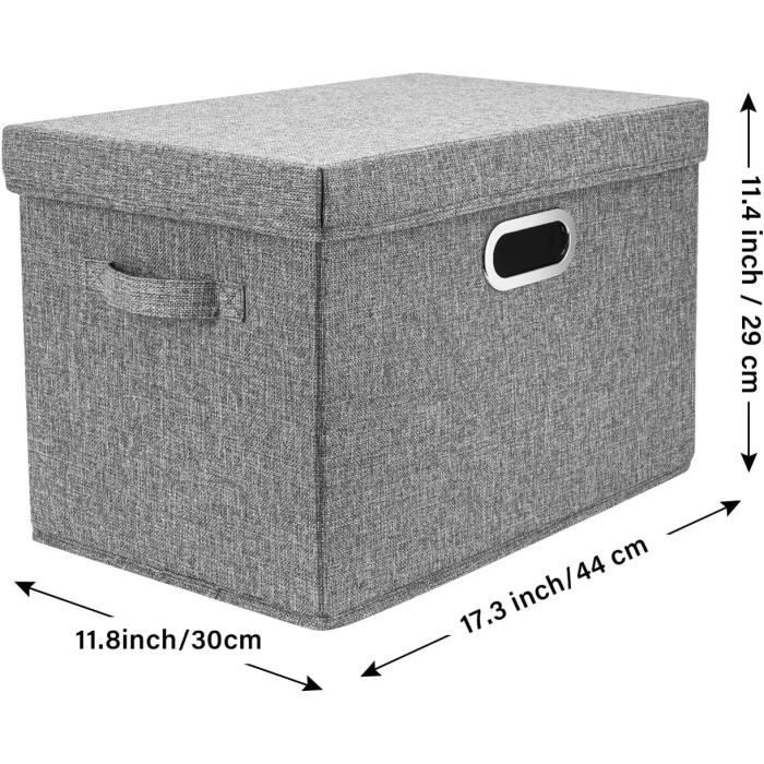 Grande Boîte De Rangement Avec Couvercle, Tissu, Pliable, Lavable ...