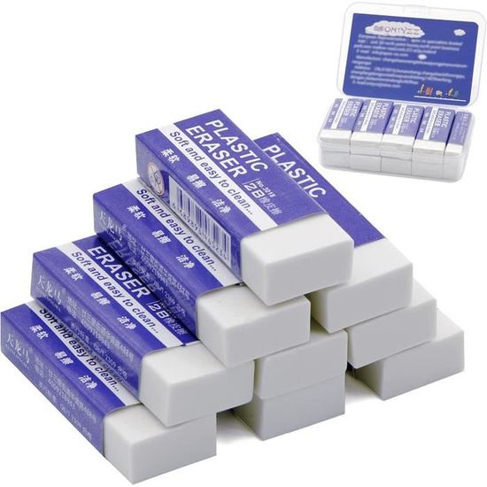 WEYE-Gomme Classique Gomme Blanche Plastique Caoutchouc Gommes pour ...