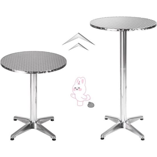 LANTUS Table de Bistrot Carrée à Plateau Rabattable Table de Bar à ...