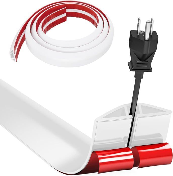 Cache Cable Sol, Petit Canal De Câble Flexible, 1M X 3Cm Protege Cable ...