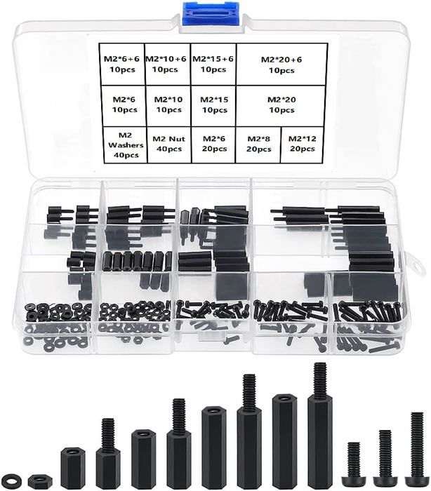 220 M2 Mâle Femelle Nylon Hex Entretoise Vis Écrou Pilier Fileté ...