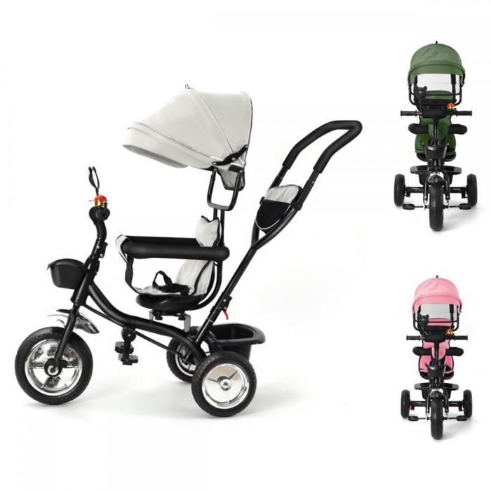 Tricycle 5-en-1 avec miroir à sonnette,pare-soleil - MIPAN - Réglable ...