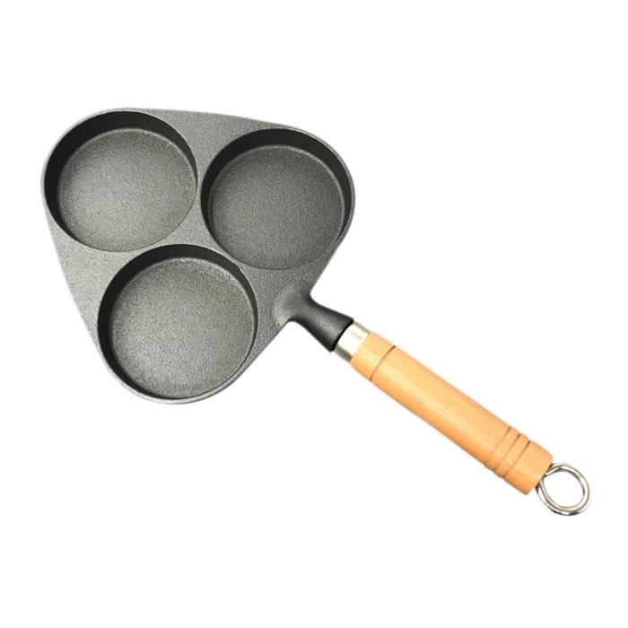 Non-Stick Poêle avec 4 Trou Pancake Pan Frit Oeuf Hamburger Pan pour le ...