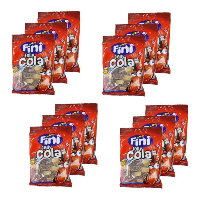 Fini - Lot 12x Bonbon bouteille cola acide - Halal - Sachet 90g ...
