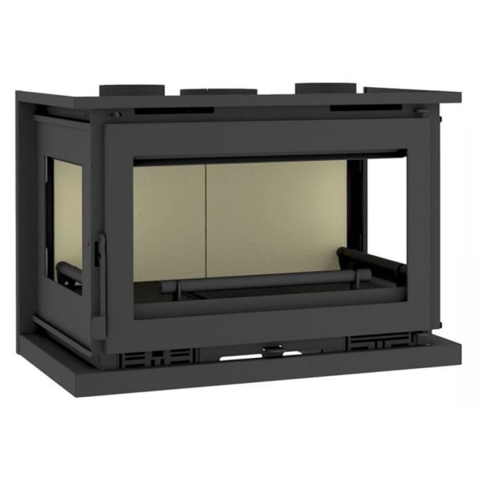 FM Insert 3 faces turboventilé IT-183 12,8kW foyer vermiculite ...