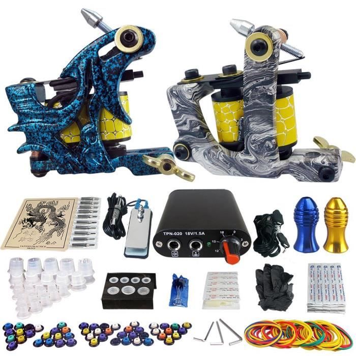 Solong Tattoo Kit de Tatouage complet 2 Machine Tatouer professionnel ...