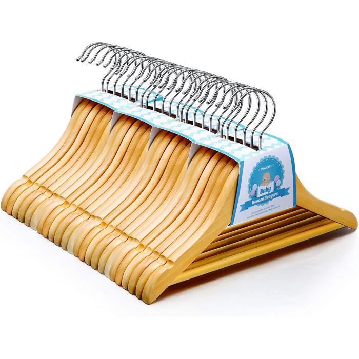 Cintres En Bois Pour Bébé, Lot De 24 Cintres Enfants En Bois Cintres ...