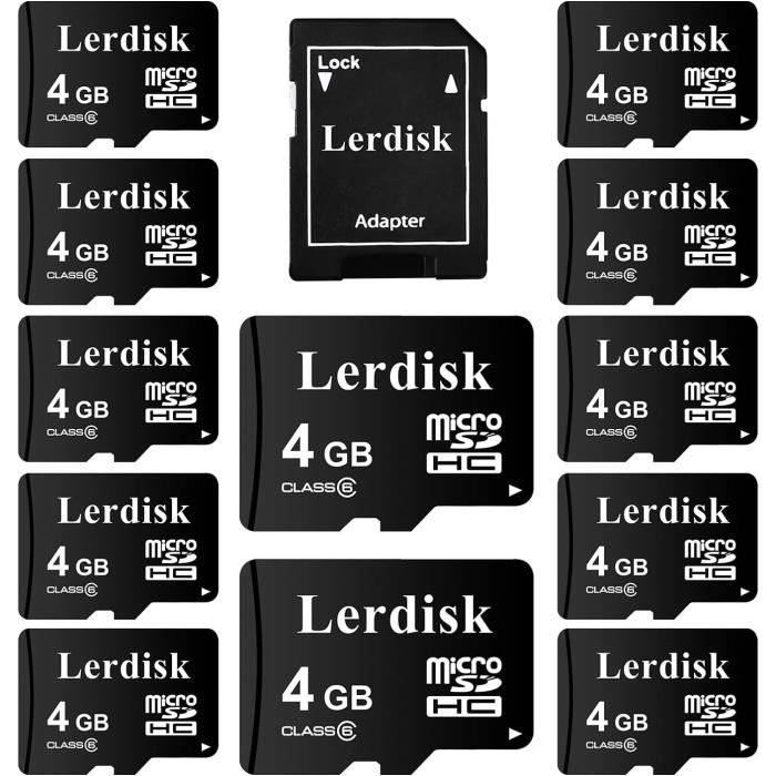 Sd Group Licencee Lot De 12 Cartes Mémoire Micro Sd 4 Go[u960 ...