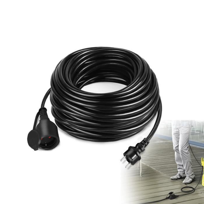 Rallonge électrique - AUFUN - 20m - 3500W - 230V - Étanche et robuste ...