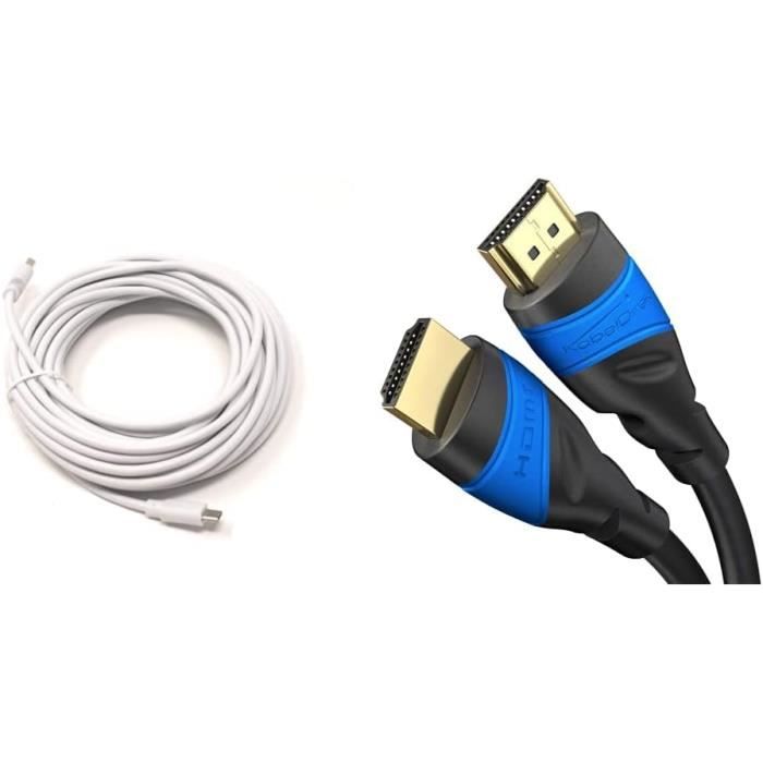 10 M Câble Micro Usb, Câble De Données, Câble De Charge En Blanc ...