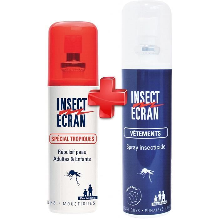 Insect Ecran Répulsif Peau spécial Tropiques Spray 75ml + Spray ...