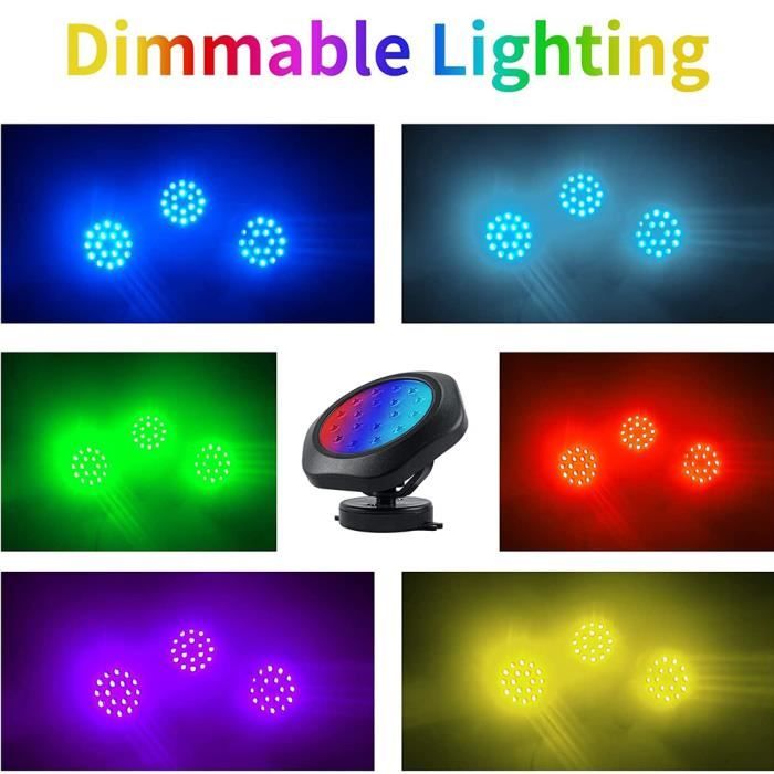 Lampe Solaire - DIOCHE - Tang - IP68 - Submersible - RGB - 18 LEDs - Cdiscount Jardin