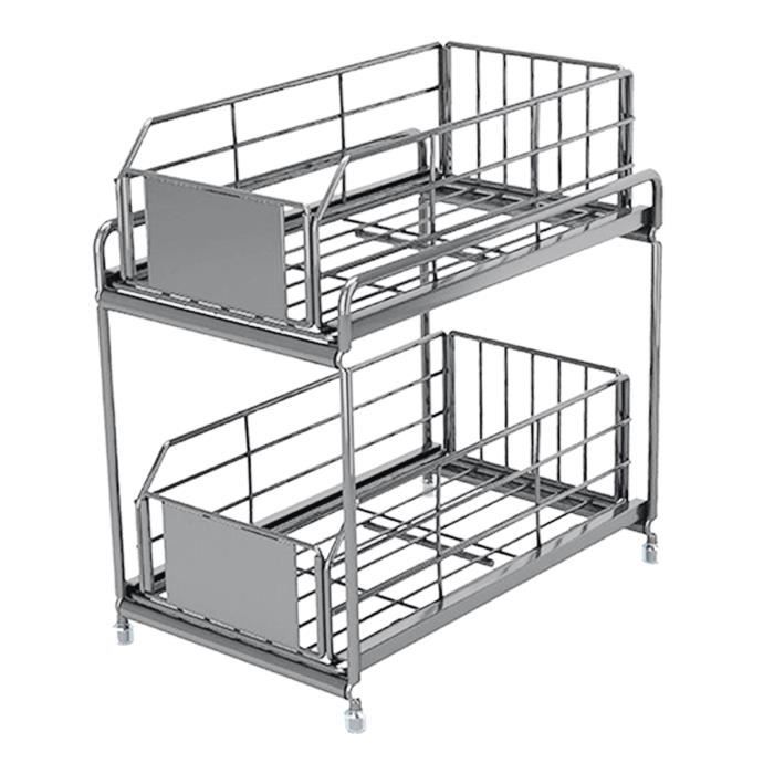 ROM Rack À Épices 2 Étages Grande Capacité Résistant À L'Eau Rangement ...