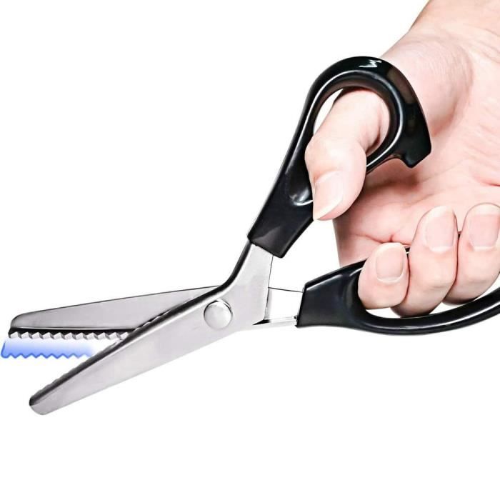 Ciseaux à tissus, ciseaux zigzag, ciseaux de tailleur professionnel,ciseaux zigzag en acier ...