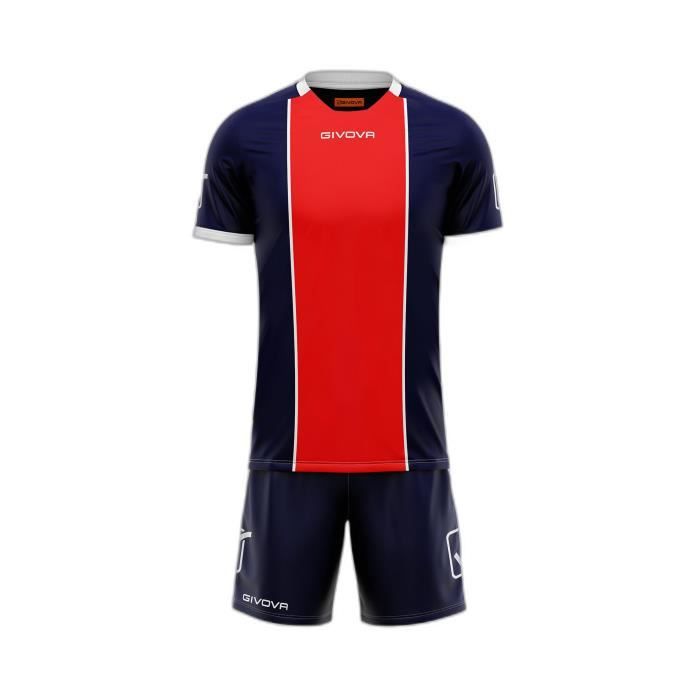 Ensemble maillot et short Givova Paris - blue/red - M - Cdiscount Sport