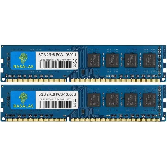 Pc3-10600 16Gb Kit(2X8Gb)Ddr3 1333Mhz 2Rx8 240 Pin 1.5V Cl9 Desktop ...