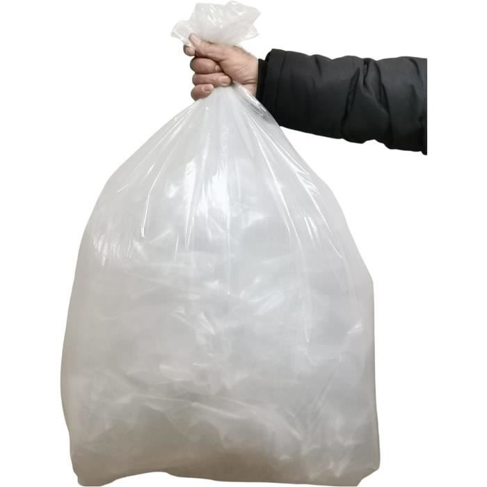 MSDS-SOLUTIONZ Lot de 50 sacs poubelles en plastique transparent ...