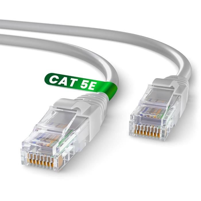 Câble Ethernet 50m, Reseau LAN Cable Ethernet Cat 5E Haut Debit Pour ...