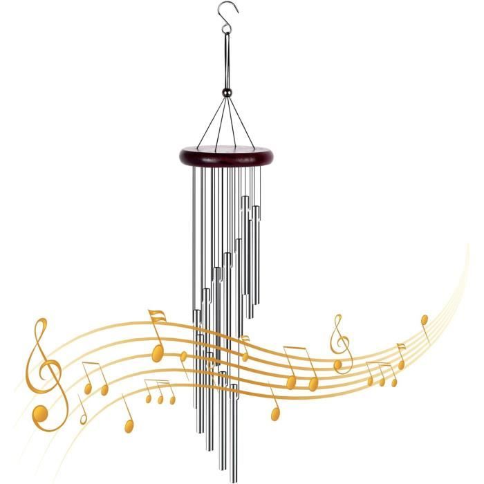 Carillons à Vent Extérieur Carillons éoliens avec 12 Tube en Aluminium ...